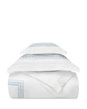 PRATESI Impero Standard Sham - White/medium Blue