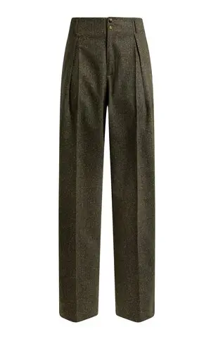 Etro Mid-rise Straight-leg Wool-blend Pants