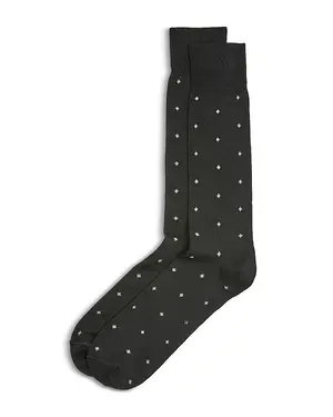 Bloomingdale'S Diamond Crew Socks - Black