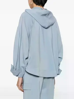 Lorena Antoniazzi Stretch Virgin Wool Hooded Jacket