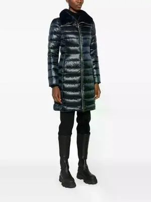 Herno Padded Coat With Faux-fur Collar - Blue