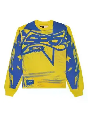 SP5DER Long-sleeve Graphic-poink T-shirt - Yellow
