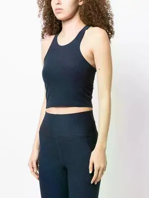 Beyond Yoga Focus Cropped Racerback Tank - Blue