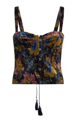 Etro Cotton-blend Corset Top - Floral