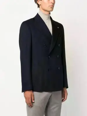 Tagliatore Brooch-detail Double-breasted Blazer