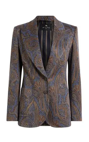 ETRO Printed Cotton-Blend Blazer