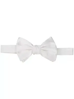 Giorgio Armani Silk Bow Tie - White