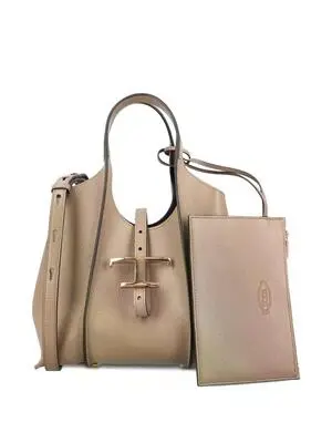 TOD'S T-buckle Mini Tote - Neutrals