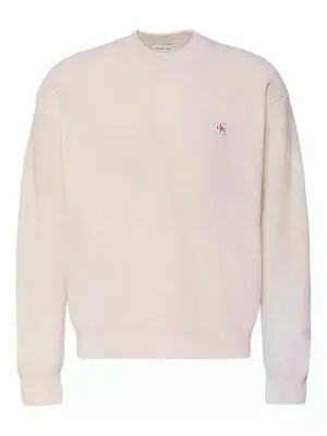 Calvin Klein Logo Crew-neck Sweater - Neutrals