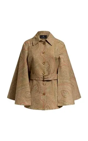 Etro Patterned Cotton-blend Cape - Multi