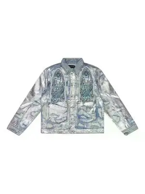 WHO DECIDES WAR Heavy Metal Denim Trunker Jacket