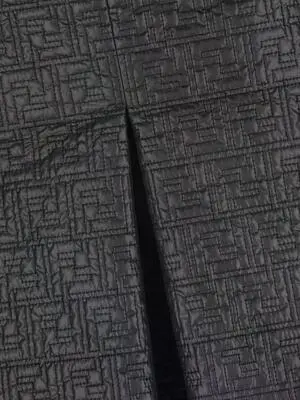 Fendi Logo-pattern Quilted Short Skirt - Black