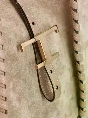 TOD'S T Timeless Medium Tote Bag - Neutrals