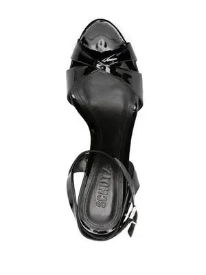 Schutz Hilda Patent Leather Stiletto Sandals
