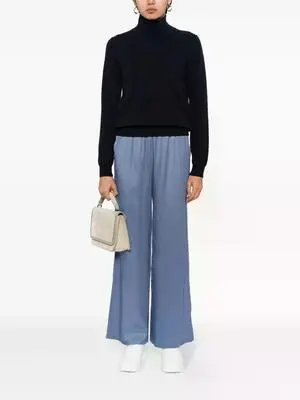 Lorena Antoniazzi Satin Wide-leg Track Pants