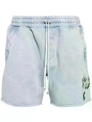 Amiri Filigree Cotton Track Shorts