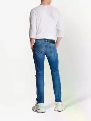 Balmain Distressed-effect Slim-fit Denim Jeans
