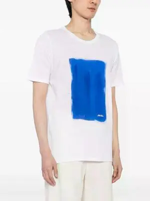 120% Lino Paint-print Linen T-shirt