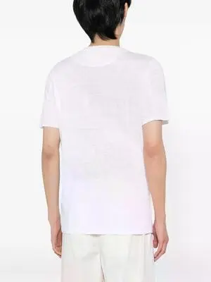 120% Lino Paint-print Linen T-shirt