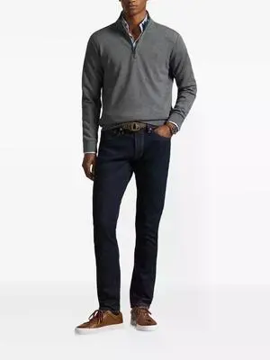 Polo Ralph Lauren Half Zip Mock Neck Sweater - Grey