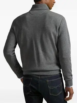Polo Ralph Lauren Half Zip Mock Neck Sweater - Grey