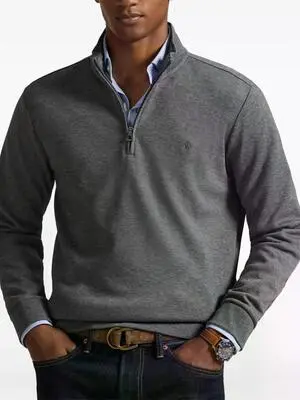 Polo Ralph Lauren Half Zip Mock Neck Sweater - Grey