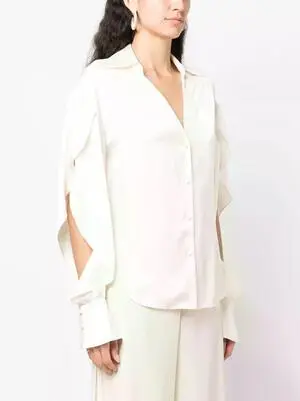 Simkhai V-neck Draped Sleeve Shirt