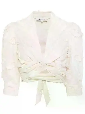 JBQ Embroidered Crop Top - Neutrals