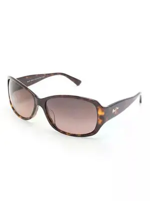 Maui Jim Tortoiseshell Rectangle-frame Sunglasses