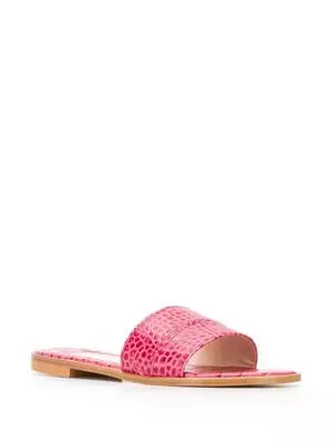 AVEC MODERATION Crocodile Embossed Sandals