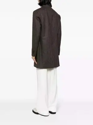 Luciano Barbera Houndstooth-pattern Wool Coat