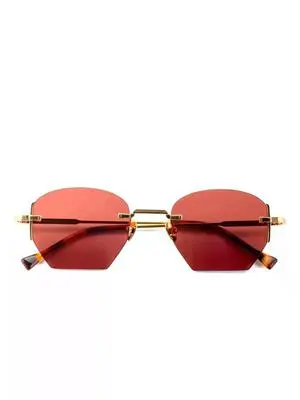 KYME Ezra Geometric-frame Sunglasses - Gold