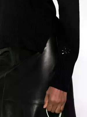 Simone Rocha Long-sleeve Ribbed Knit Sweater