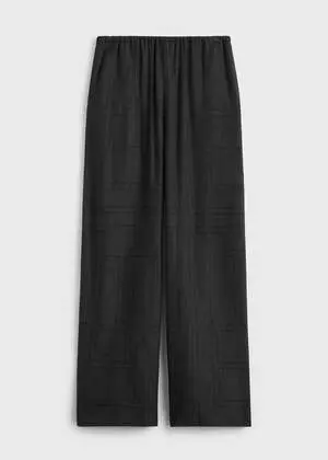 TOTEME Monogram Flannel Pajama Bottoms - Grey