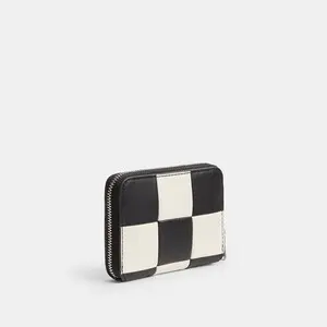 Coachtopia Zip Around Wallet In Checkerboard Upcrafted Leather