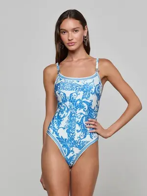 L'Agence Remi One-piece Swimsuit - Baroque Blue
