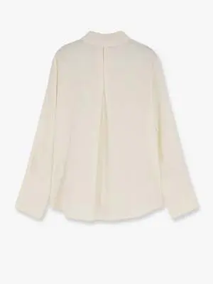Max Mara Mxpvoliera Stretch Silk Shirt - Beige