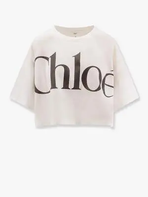 Chloé Cotton T-shirt With Logo - White