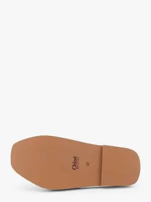 Chloé Woody Linen Slides - Beige