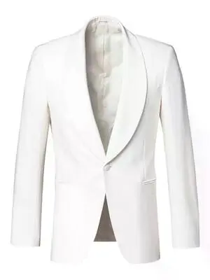 FURSAC Shawl-collar Single-breasted Suit Jacket - White