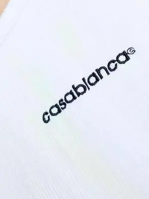 Casablanca Embroidered-logo Ribbed Tank Top - White