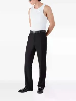 Casablanca Embroidered-logo Ribbed Tank Top - White