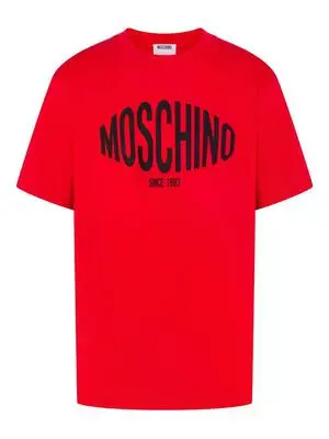 Moschino Logo-print Cotton T-shirt - Red
