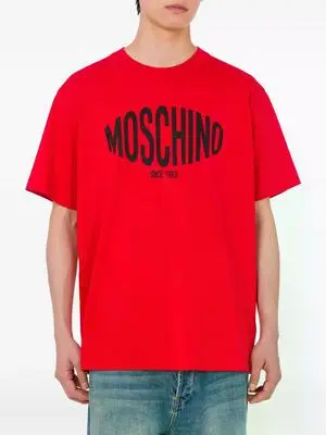 Moschino Logo-print Cotton T-shirt - Red