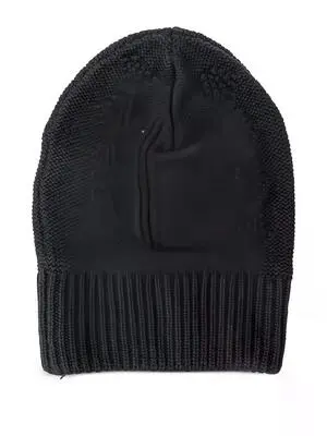 THE VIRIDI-ANNE Ribbed-brim Beanie Hat - Black