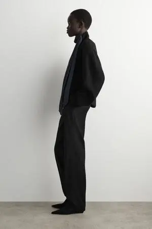 Cos Wool-blend Flannel Straight-leg Trousers