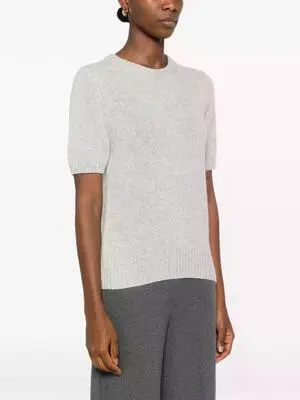 ALLUDE Short-sleeve Sweater
