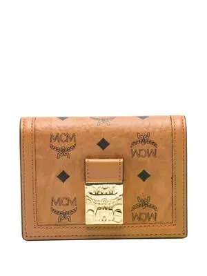 Mcm Tracy Logo Buckle Wallet - Brown
