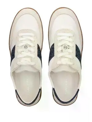 Michael Kors Kaycee Monogram Stripe Sneakers - White