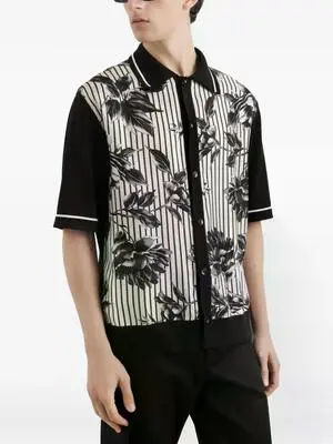 Dolce & Gabbana Floral Striped Shirt